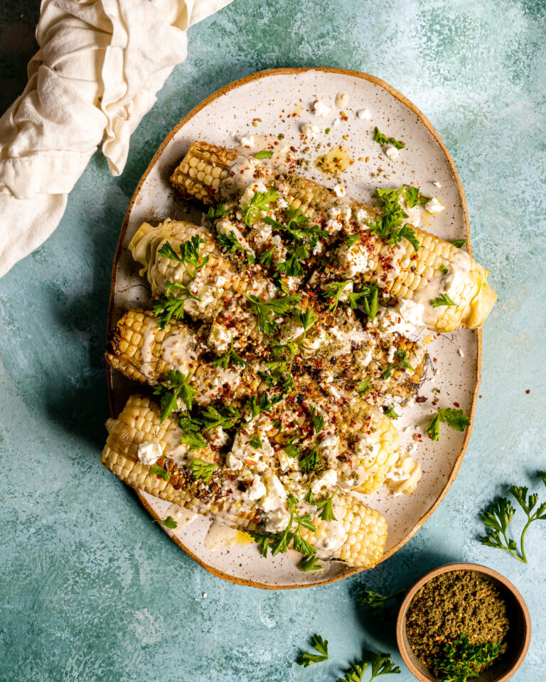 Tahini Street Corn - Nosh With Micah